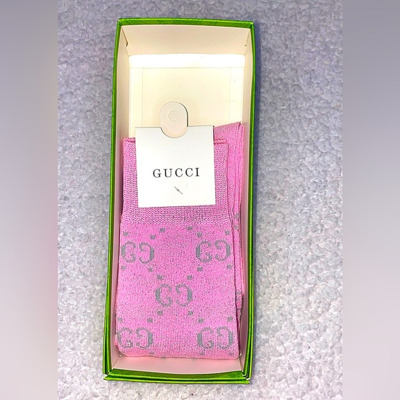 None | Accessories | Pink Gg Logo Socks | Poshmark